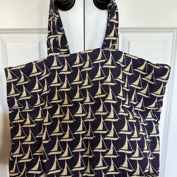 Rock Flower Paper | Bags | 0 Jute Sailboat Boat Print Tote Bag | Poshmark